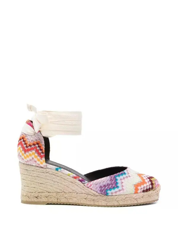Missoni Chevron-pattern Espadrilles - Orange