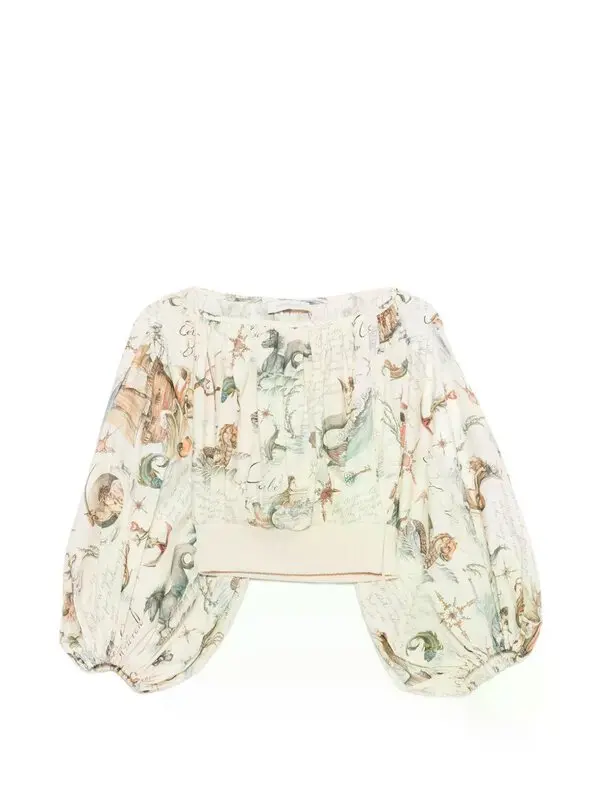 Zimmermann Printed Cropped Top