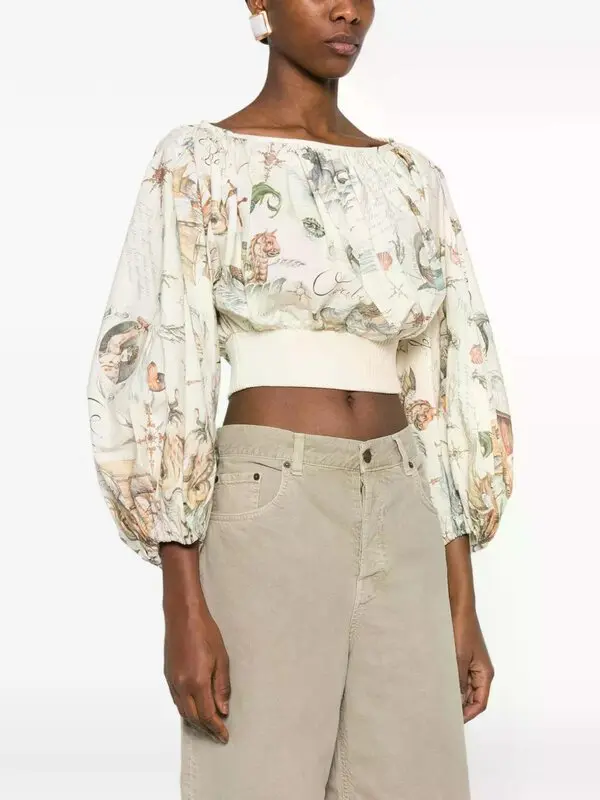 Zimmermann Printed Cropped Top