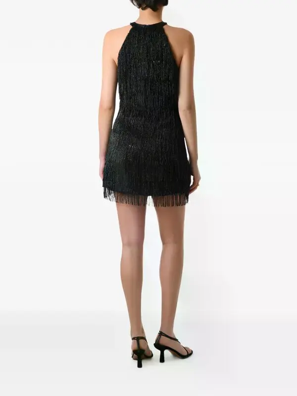 MATTERS STORE Elsa Fringed-hem Halter-neck Mini Dress