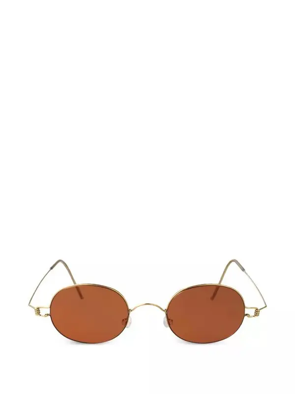 LINDBERG Oval-frame Sunglasses - Gold