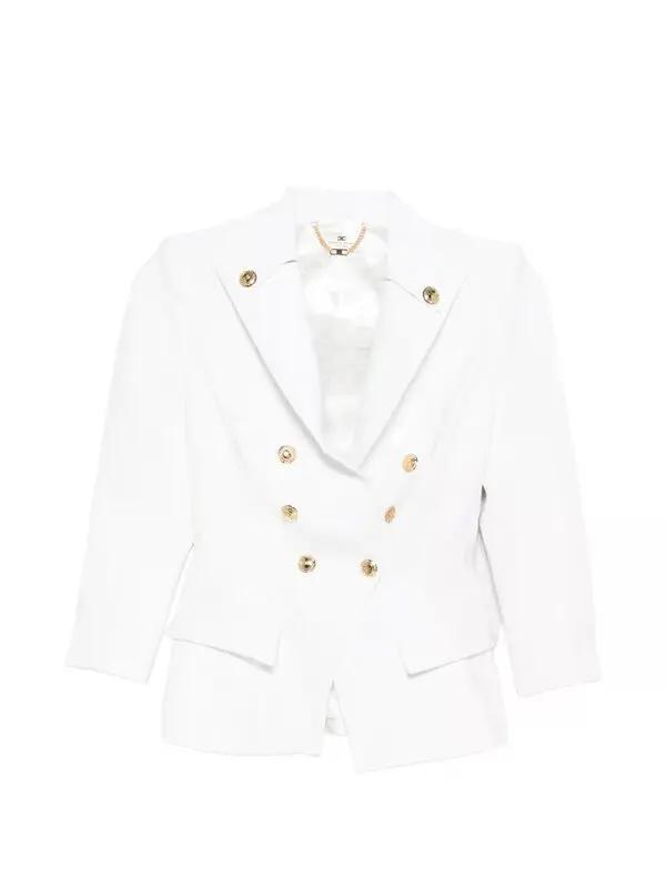 Elisabetta Franchi Button-detailed Double-breasted Blazer - White