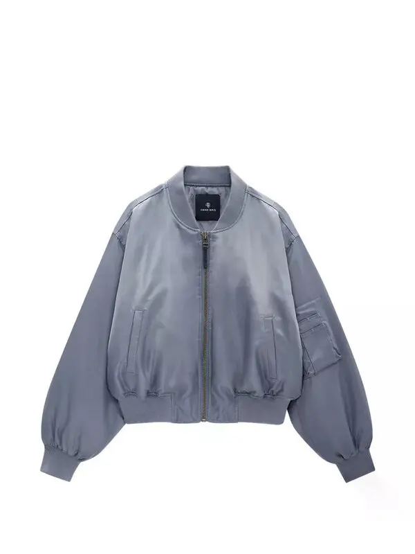 ANINE BING Zip-up Bomber Jacket - Blue