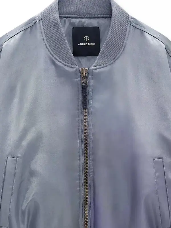 ANINE BING Zip-up Bomber Jacket - Blue