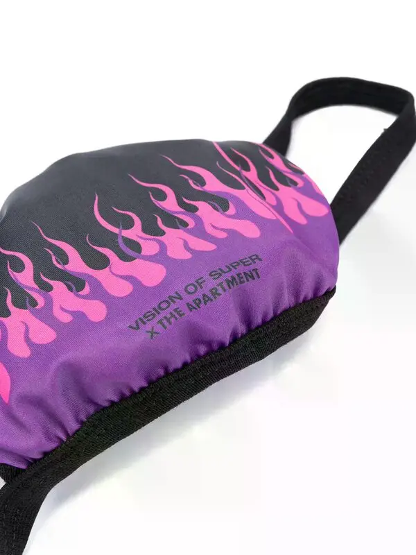 VISION OF SUPER Flame Print Face Mask