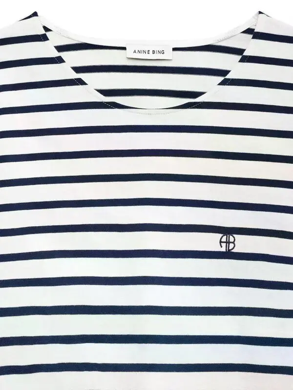 ANINE BING Striped Long-sleeved T-shirt