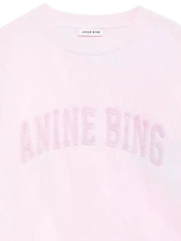 ANINE BING Spencer Logo-appliqué Sweatshirt - Pink