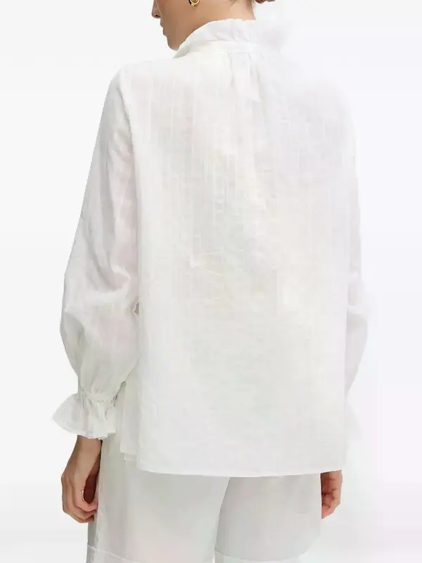 MARC AUREL Ruffled Tie Top