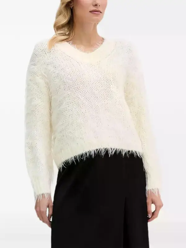 OUI Fluffy V-neck Sweater