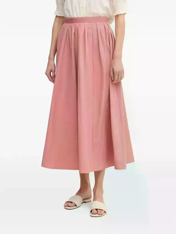 OUI Pleated A-line Midi Skirt
