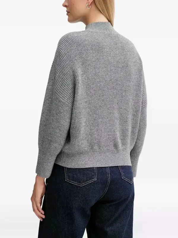 OUI High-neck Ribbed Knit Sweater
