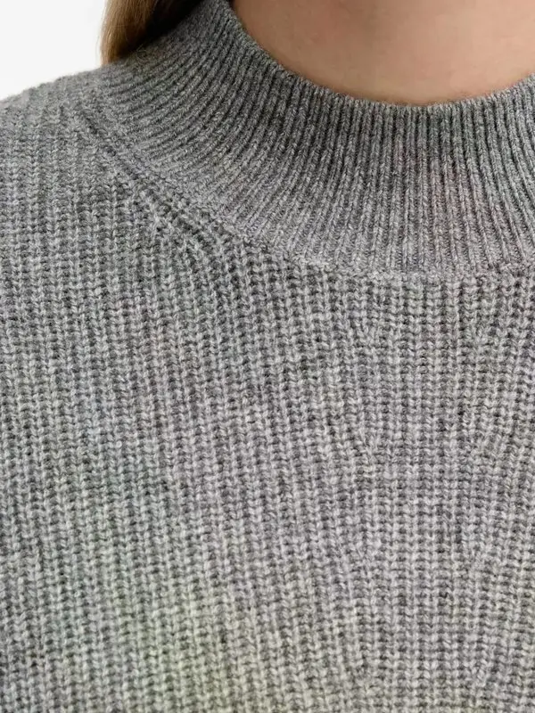 OUI High-neck Ribbed Knit Sweater