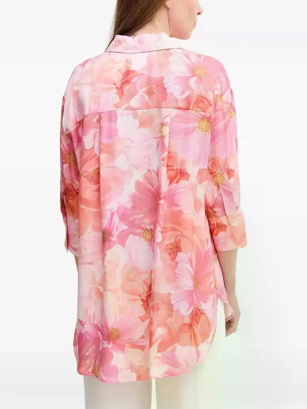 MARC AUREL Buttoned Floral-print Shirt