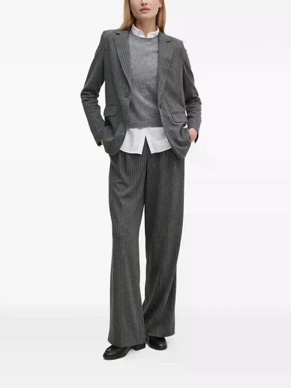 OUI Pinstripe Flap-pocket Blazer