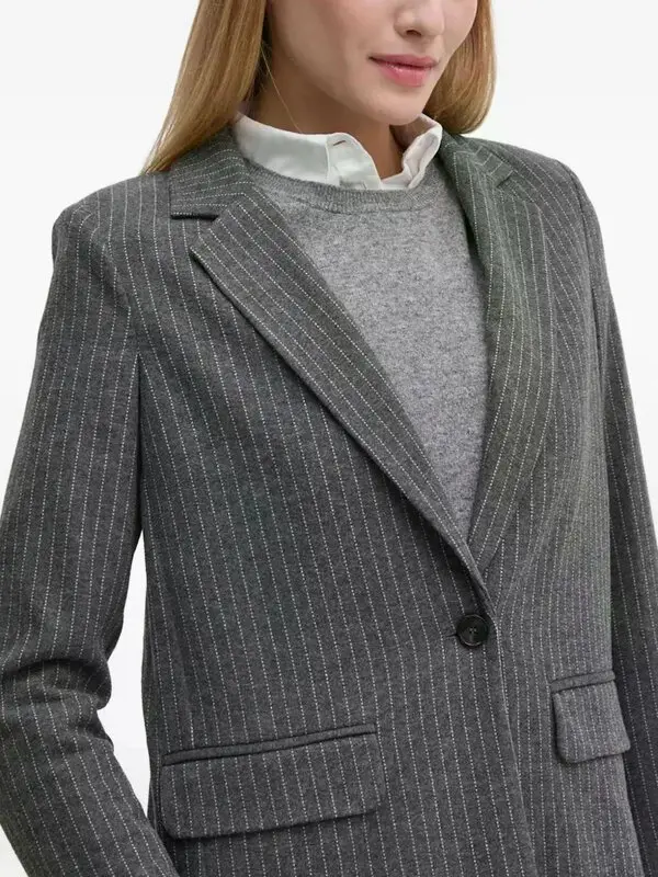 OUI Pinstripe Flap-pocket Blazer