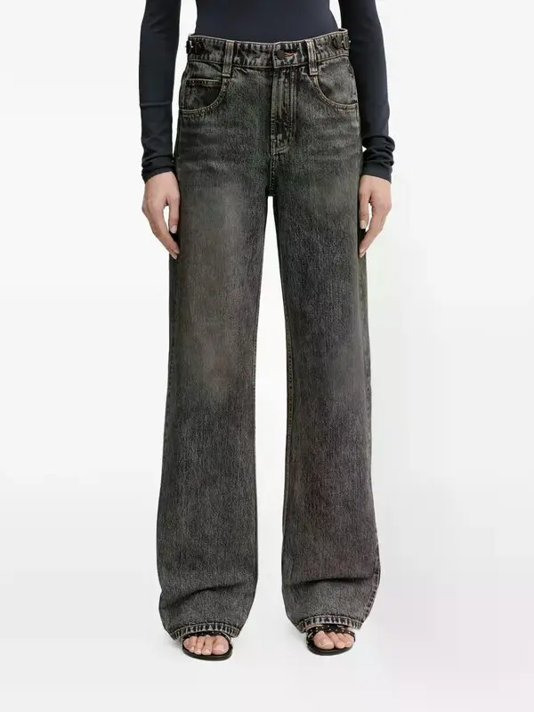 Miss Sixty Leather-panel Loose-fit Denim Jeans