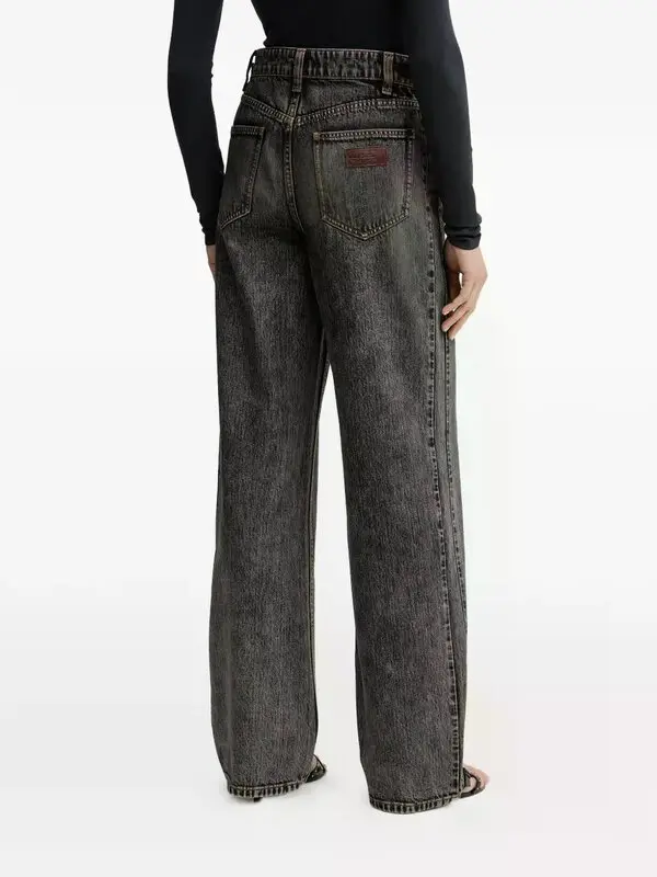 Miss Sixty Leather-panel Loose-fit Denim Jeans