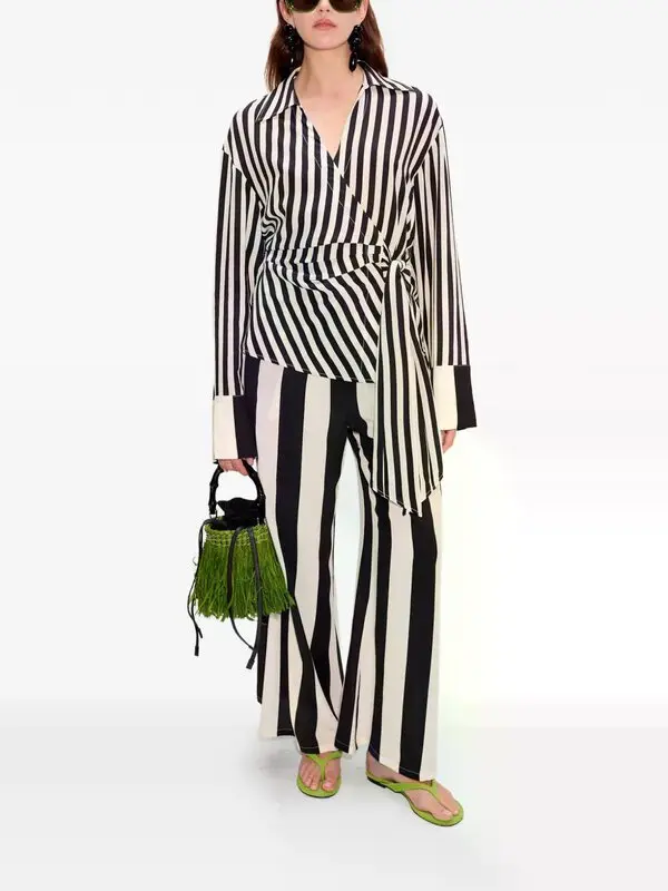 SIMONMILLER Vietta Striped Blouse - Black