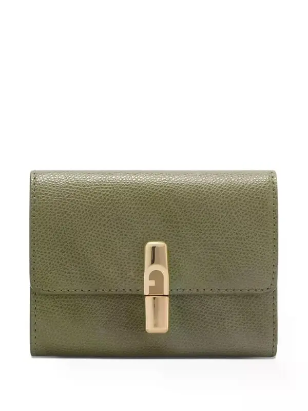 Furla Small Iride Grained Logo Wallet - Green