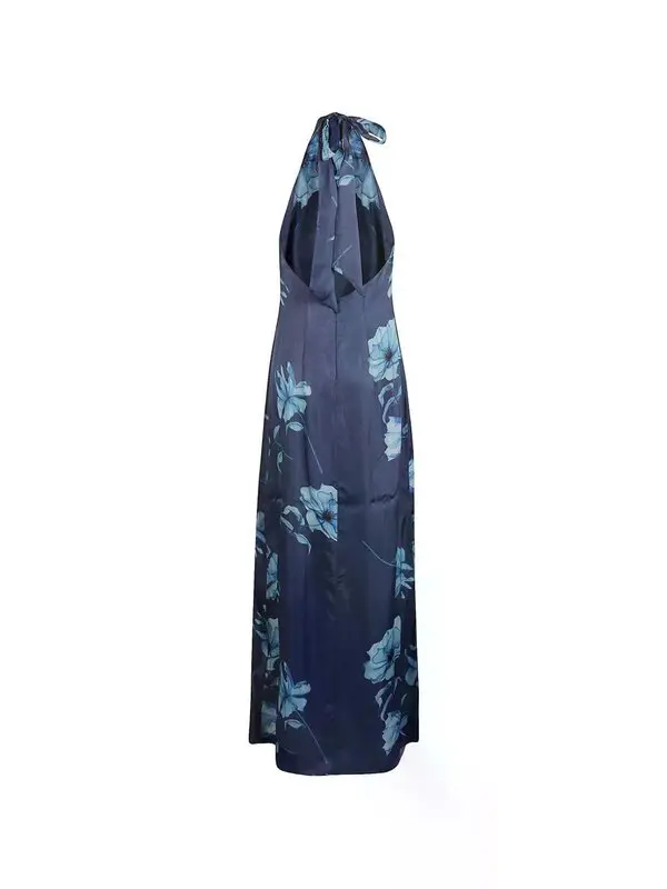 MAR DE MARGARITAS Floral Halterneck Dress