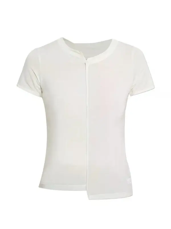 Y3 Zip-detail T-shirt - Neutrals