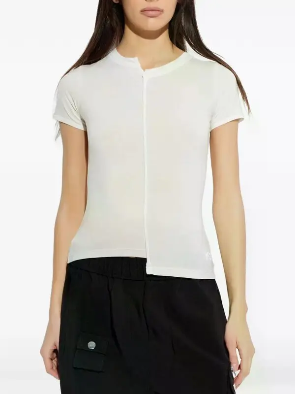 Y3 Zip-detail T-shirt - Neutrals