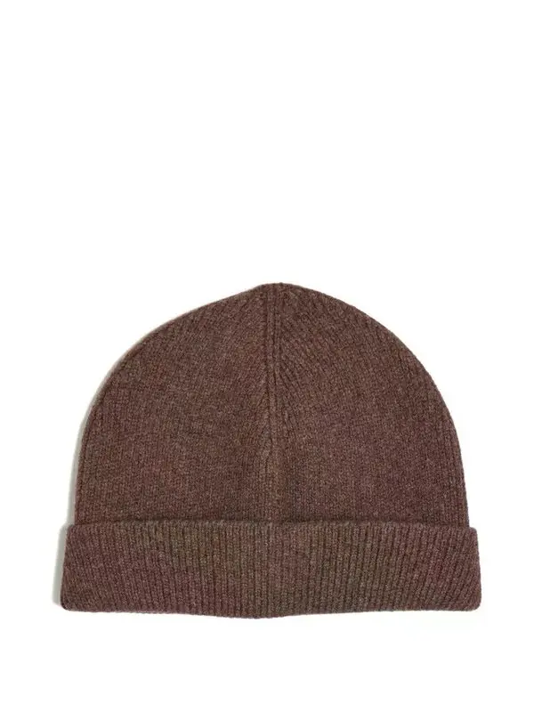 LEMAIRE Rolled Brim Beanie - Brown