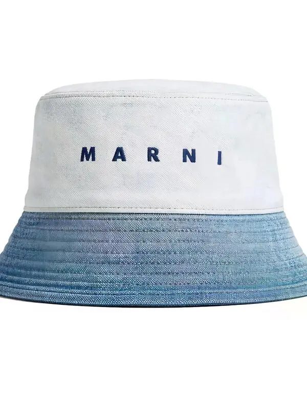 Marni Logo Denim Bucket Hat
