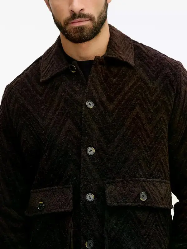 MOS MOSH Jacquard Flap-pocket Jacket