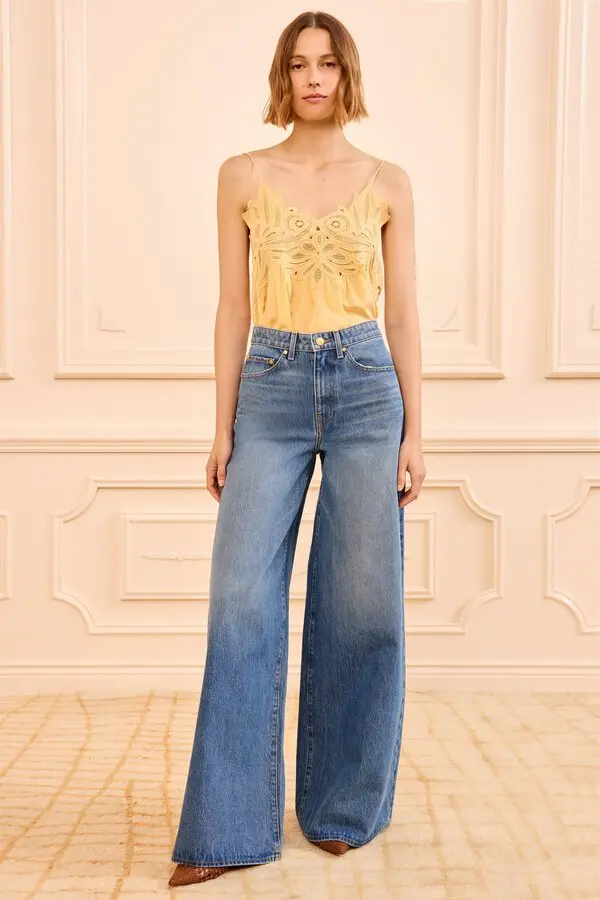 Ulla Johnson The Zephyr Wide Leg Jeans - Danube