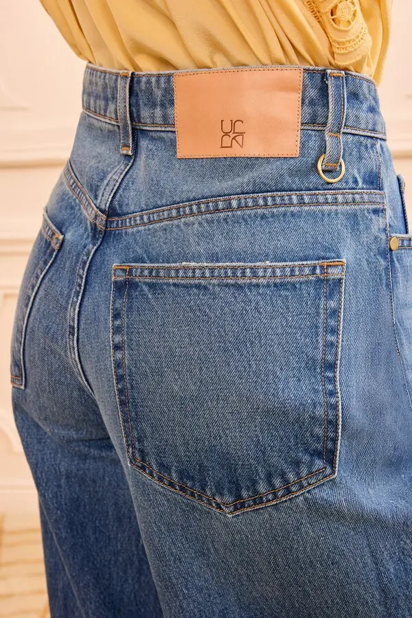 Ulla Johnson The Zephyr Wide Leg Jeans - Danube