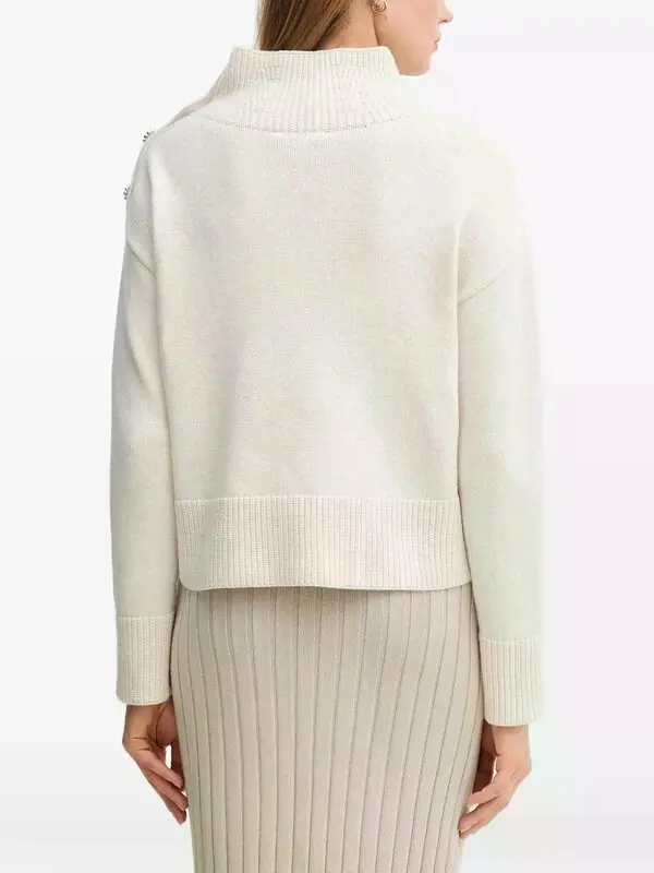 OUI Embellished High-neck Jumper