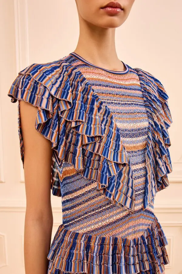 Ulla Johnson Raina Ruffle Knit Maxi Dress
