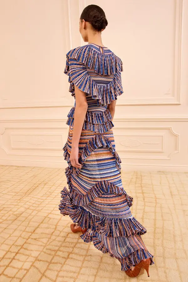 Ulla Johnson Raina Ruffle Knit Maxi Dress