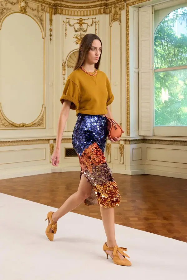 Ulla Johnson Matilde Sequin Knit Midi Skirt - Moontide