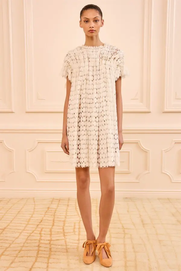 Ulla Johnson Layla Lace Mini Dress - Chalk