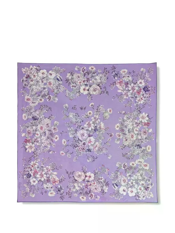 Luisa Spagnoli Risoluto Silk Foulard - Purple