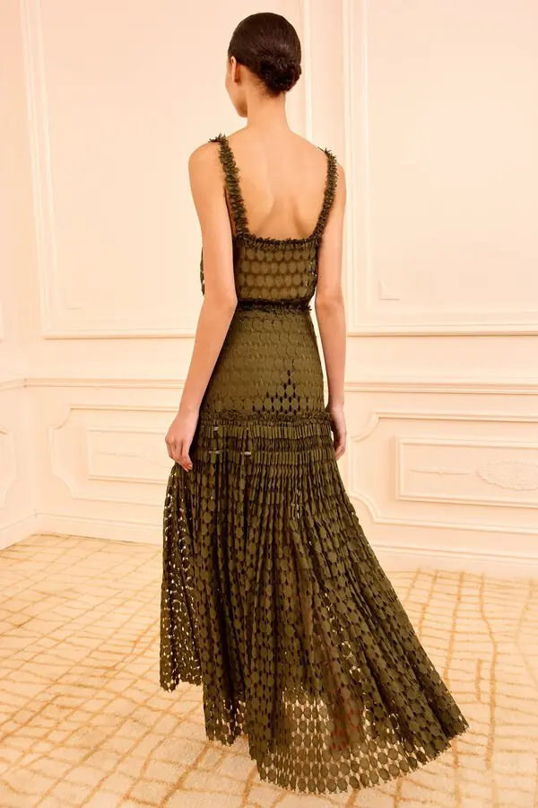 Ulla Johnson Aris Lace Maxi Skirt - Pine