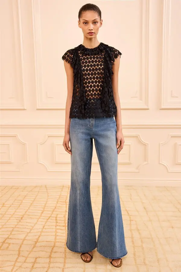 Ulla Johnson Daevy Lace Top - Noir