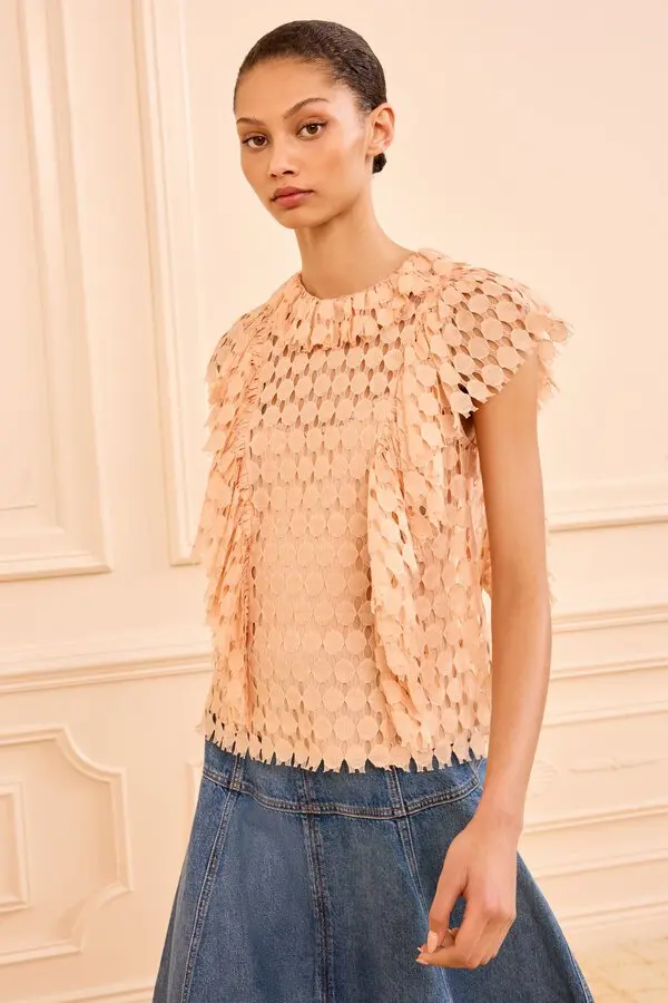 Ulla Johnson Daevy Lace Top - Blush