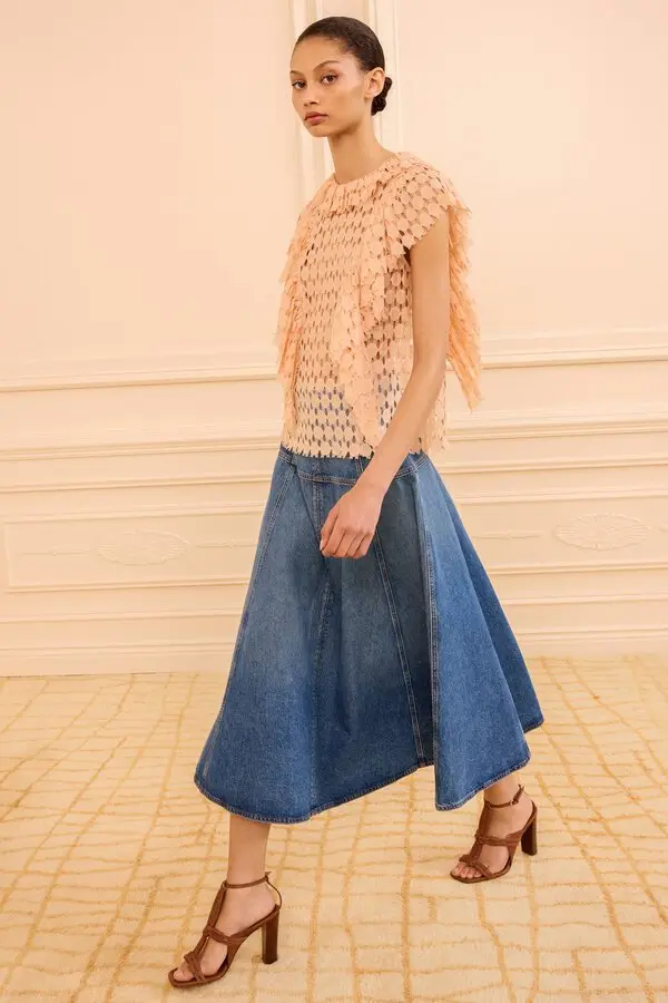Ulla Johnson Daevy Lace Top - Blush