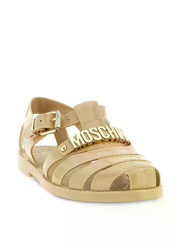 Moschino Logo Buckle Sandals