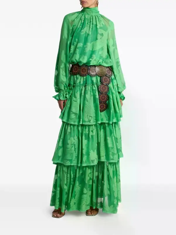 Etro Floral Paisley Jacquard Long Dress
