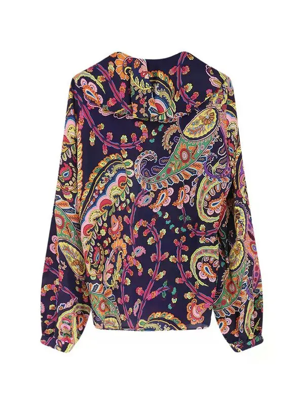 Etro Ruffled Paisley Blouse