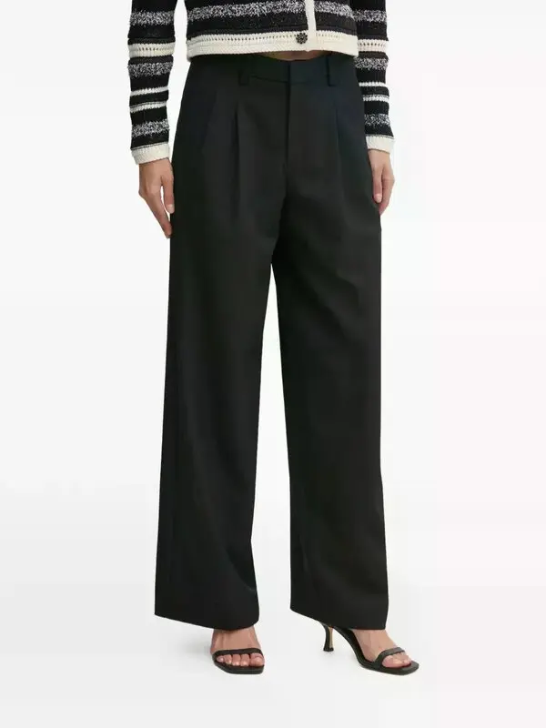 OUI Pleated Wide-leg Trousers