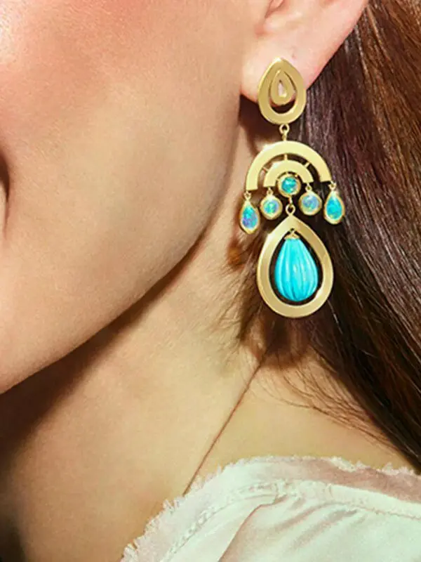 Robinson Pelham Siren Opal And Turquoise Earrings