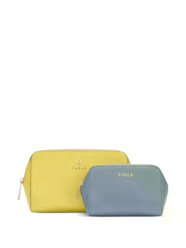 Furla Camelia Logo-detail Makeup Bag Set - Yellow