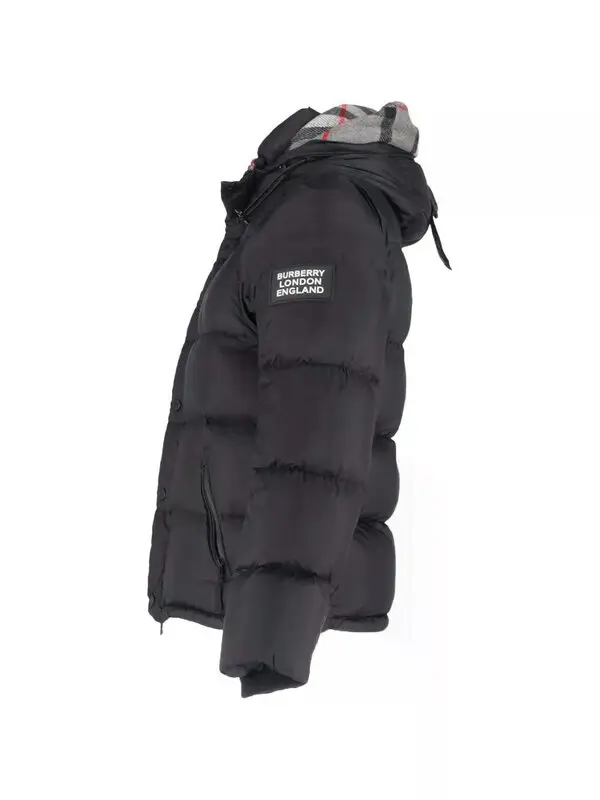 Burberry Logo-appliqué Puffer Jacket - Black