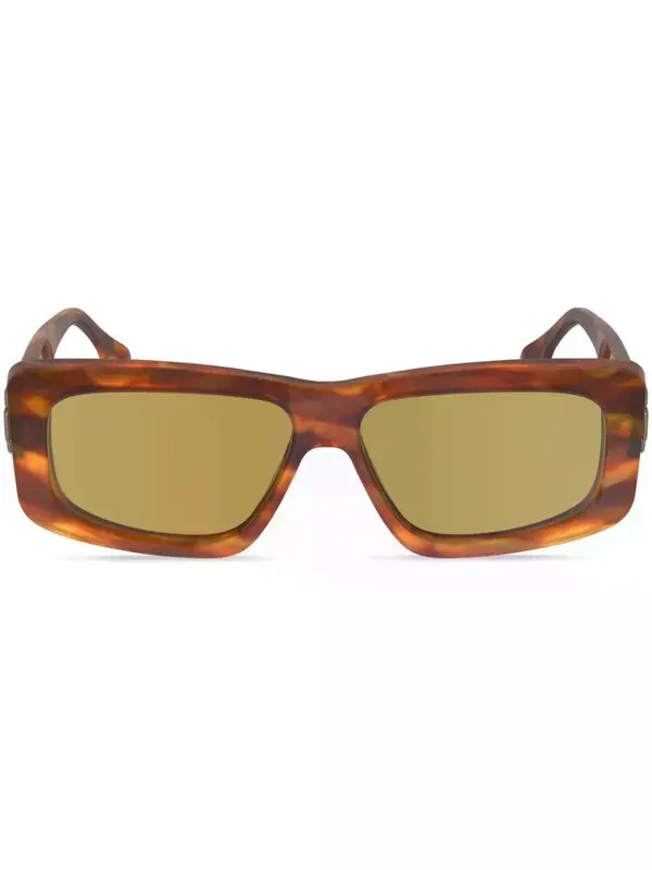 Victoria Beckham Rectangle-frame Sunglasses - Brown