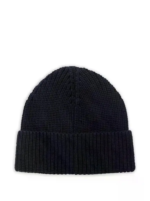 Moncler Logo-patch Beanie - Blue